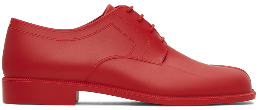 Maison Margiela Red Matte Tabi Derbys In H9048 New High Risk | ModeSens
