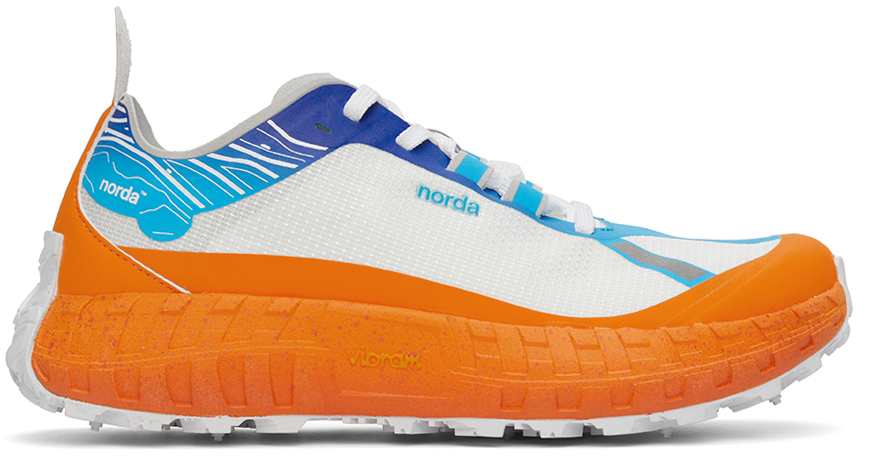 Norda 001 Neoprene-trimmed Mesh Running Sneakers In Orange | ModeSens Norda 001 Neoprene-trimmed Mesh Running Sneakers In Orange | ModeSens