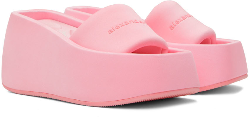 Alexander Wang Black Taji Platform Slides | Smart Closet