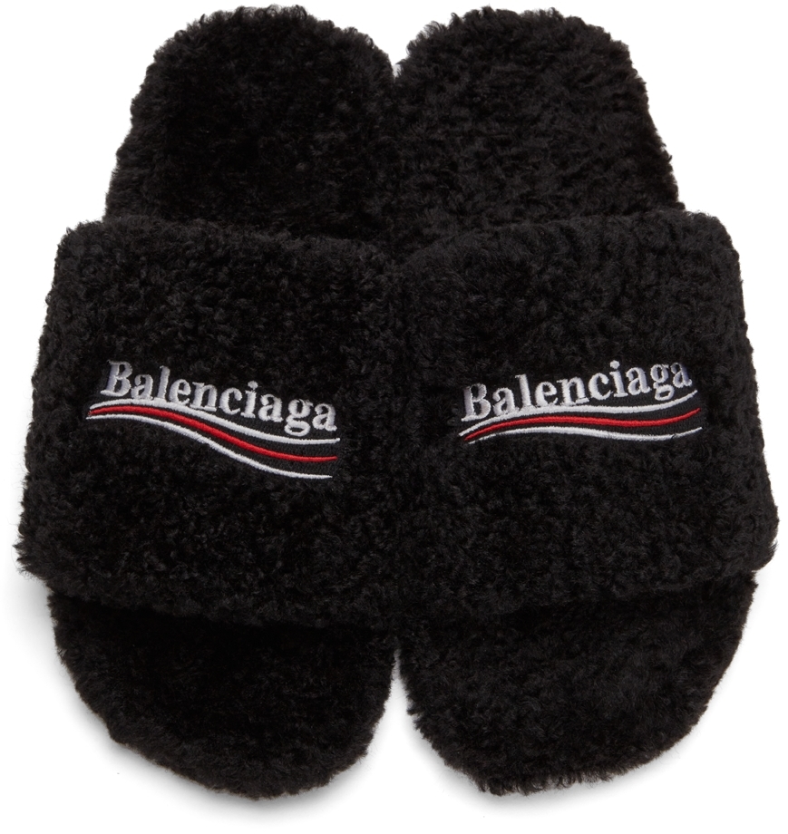 Balenciaga Black Furry Campaign Slides | Smart Closet