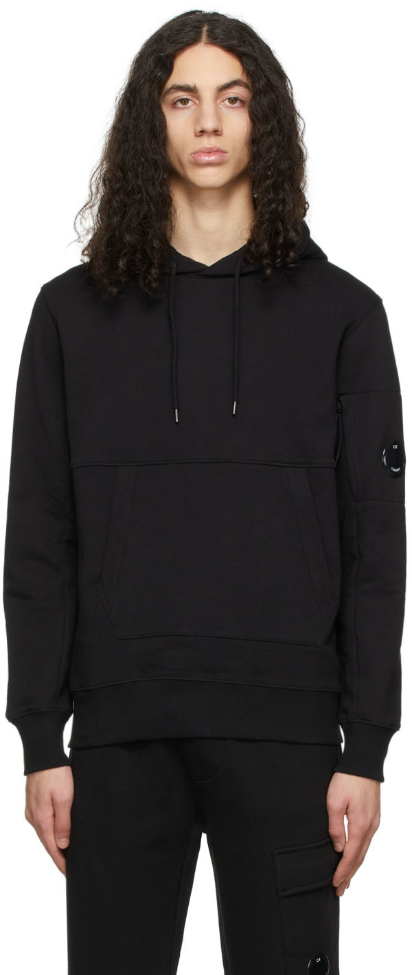 C.P. Company: Pull à capuche noir | SSENSE France