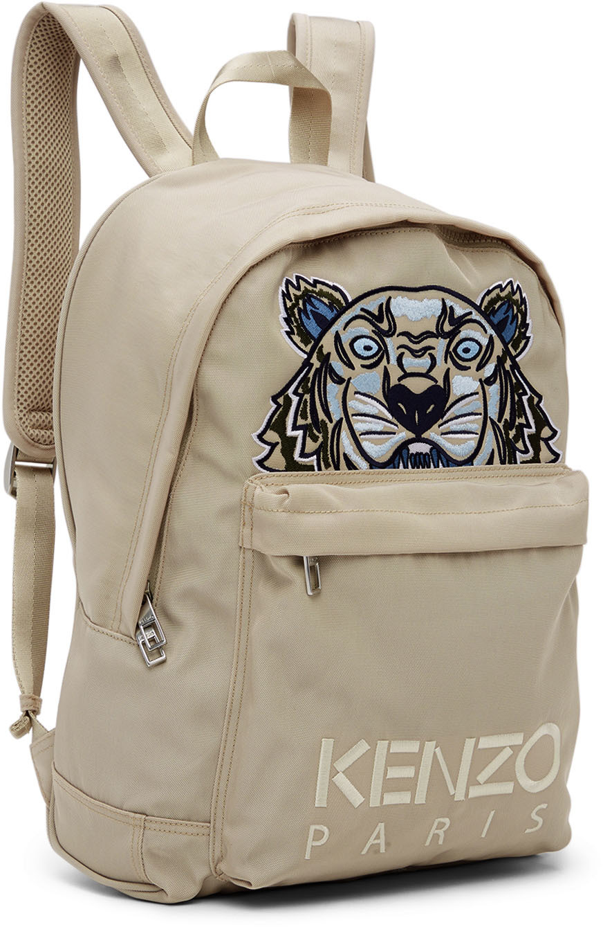 Kenzo Beige Kampus Tiger Backpack | Smart Closet