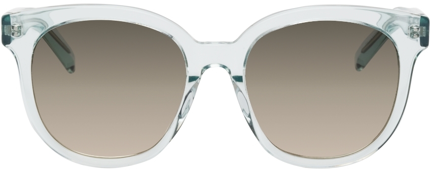 Kenzo Blue Round Sunglasses In 84f Shiny Light Blue | ModeSens