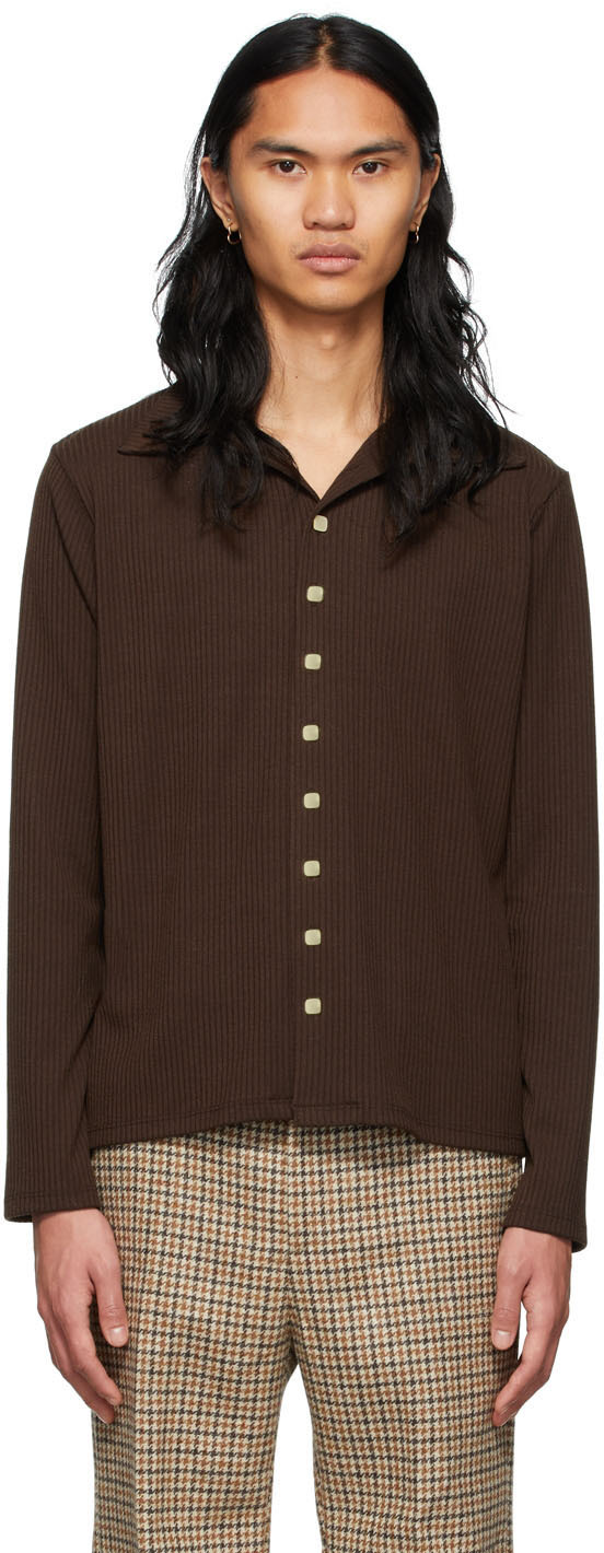 Brown Reece Shirt by Tanner Fletcher on Sale