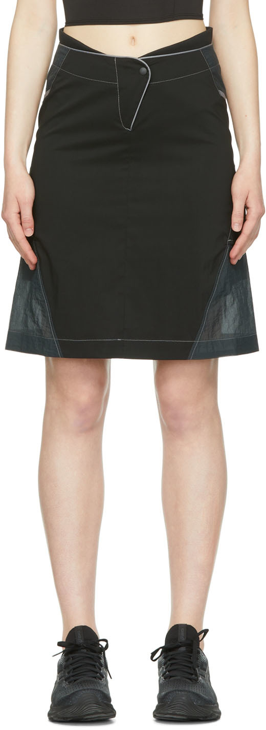 Hyein Seo: Black Cotton Midi Skirt | SSENSE Canada