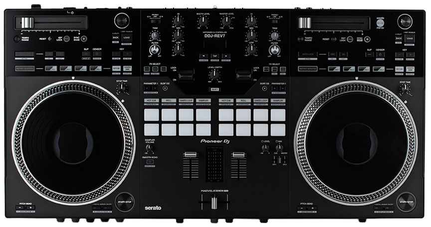 Contrôleur DJ motorisé à deux canaux DDJ-REV7 noir par Pioneer DJ ...