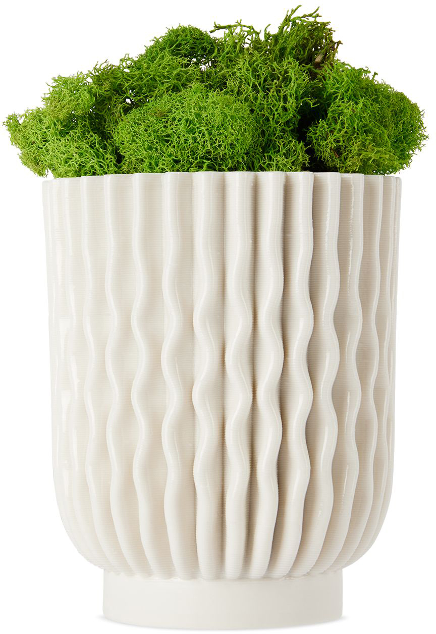 Off-White Small Gudrun Planter by Polymorf on Sale