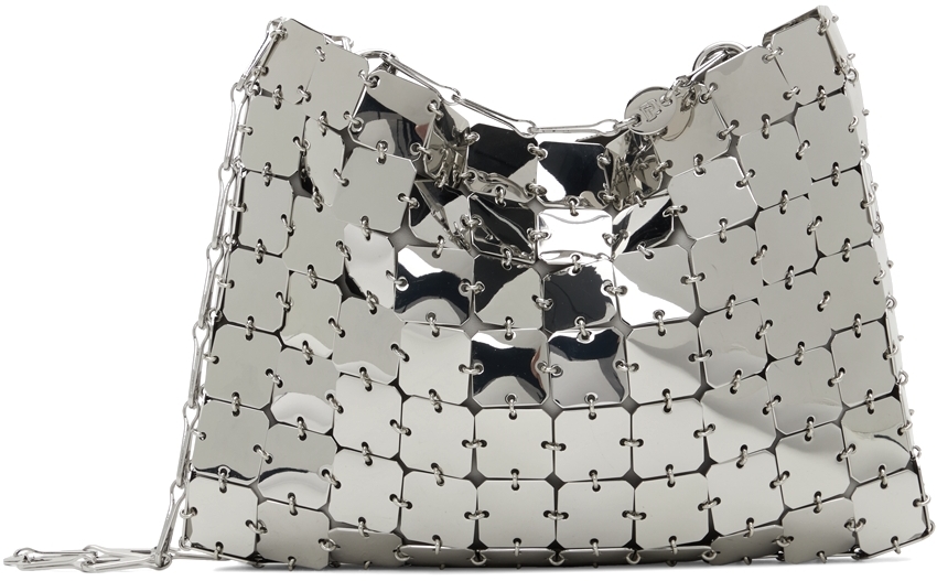 Paco Rabanne: Silver Metallic Square Bag | SSENSE Canada