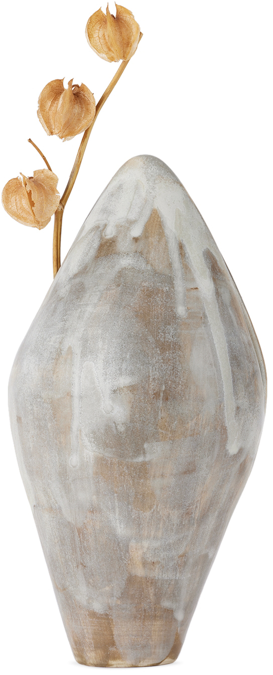 Green Slit Vessel Vase by Soft Skills | SSENSE