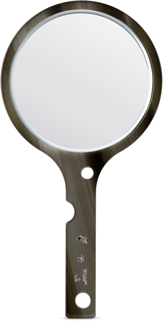 Grey Meteor Hand Mirror by Off-White on Sale