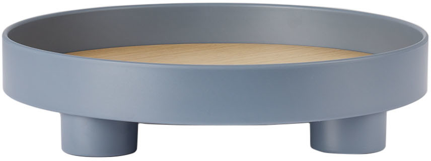 Muuto Blue Platform Tray In Blue-grey | ModeSens