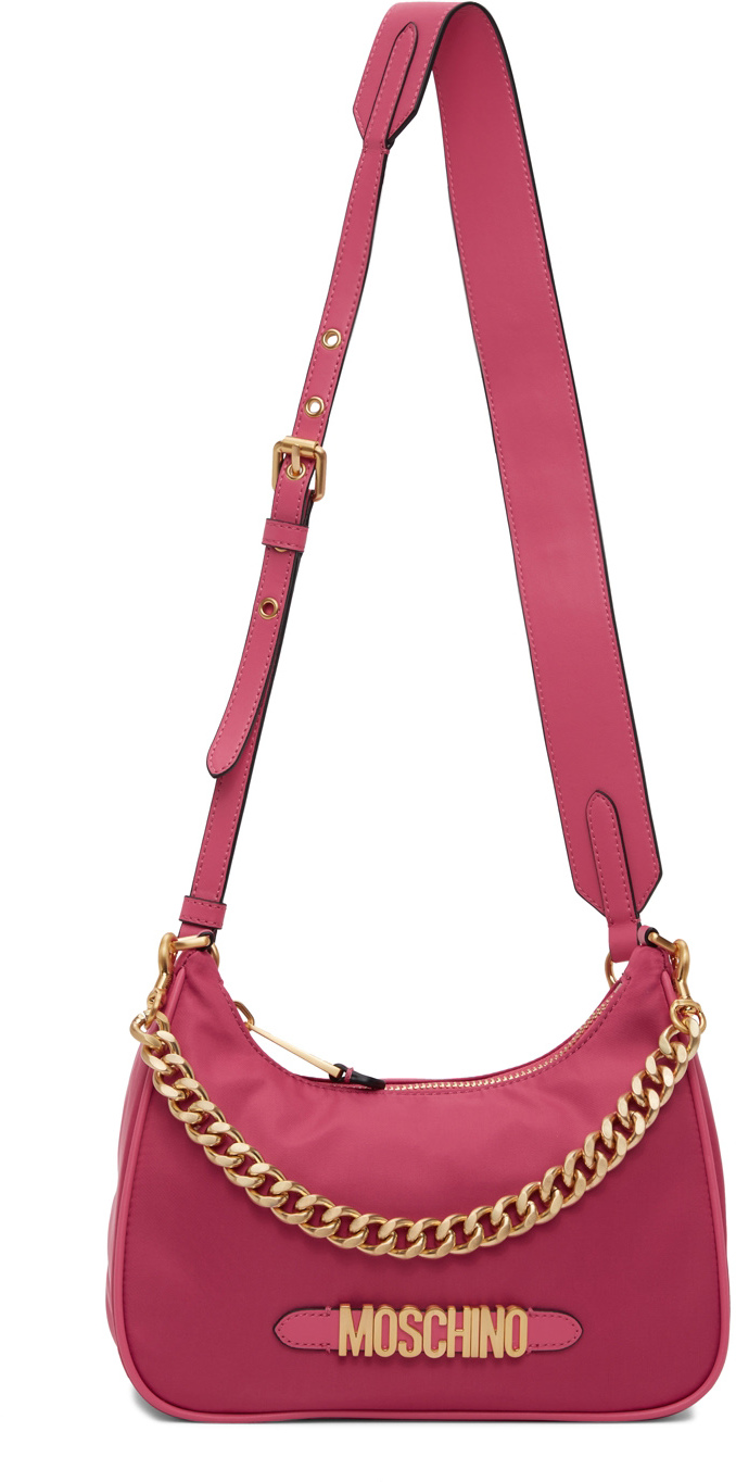 Moschino Pink Logo Shoulder Bag | Smart Closet