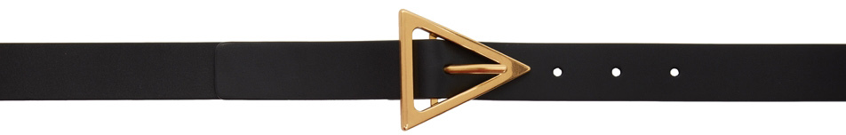 Bottega Veneta: Black Triangle Belt | SSENSE Canada