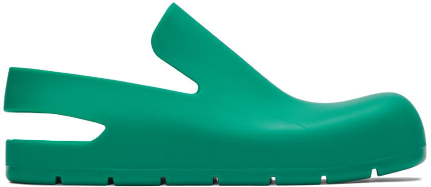 Bottega Veneta: Green Puddle Loafers | SSENSE