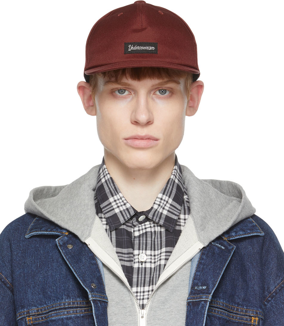 Burgundy Logo Cap by Undercoverism on Sale