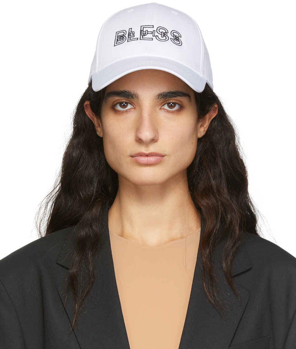 Bless: White Logo Cap | SSENSE