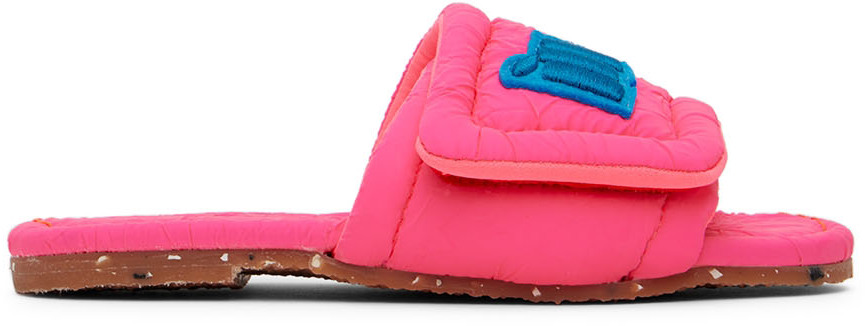Kids Pink Sandia Slides by Maison Mangostan on Sale