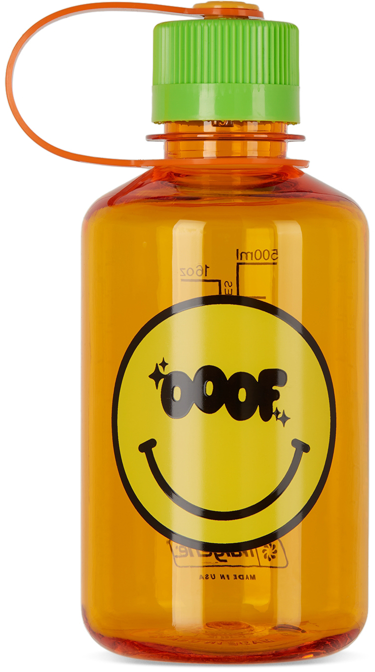 Kids Orange Smiley Nalgene Water Bottle, 16 oZ by OOOF on Sale