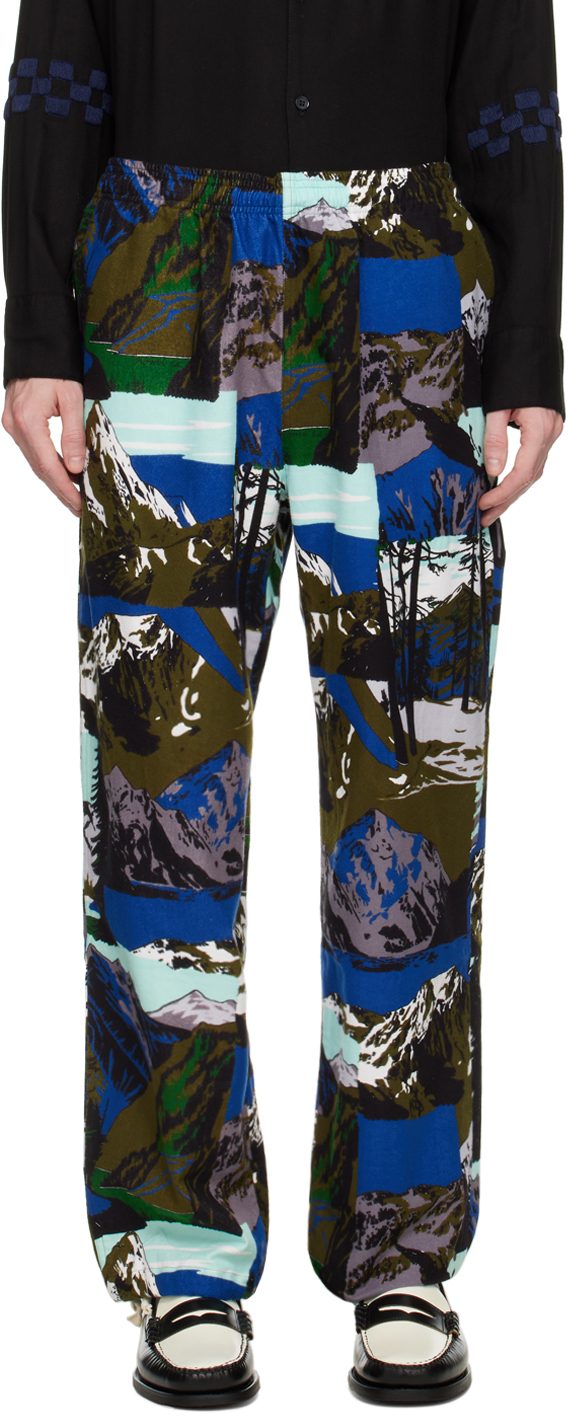 Multicolor Patterned Trousers by NOMA t.d. on Sale