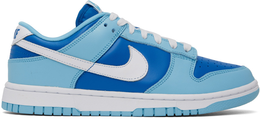 Blue & White Dunk Low Retro Sneakers by Nike on Sale