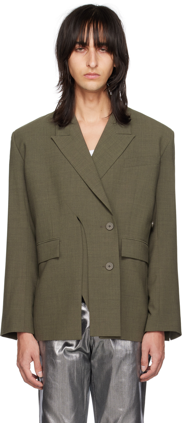 Ottolinger: Green Split Blazer | SSENSE UK