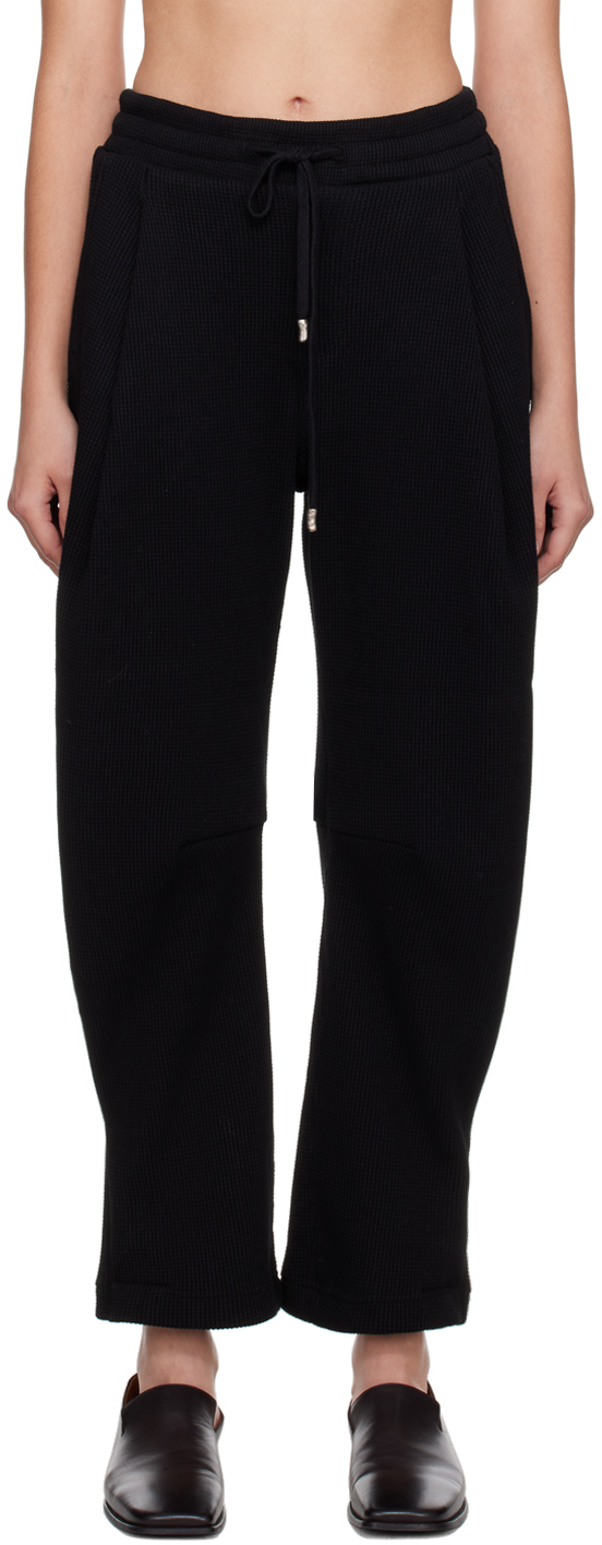 Black Wide-Leg Lounge Pants by ADER error on Sale