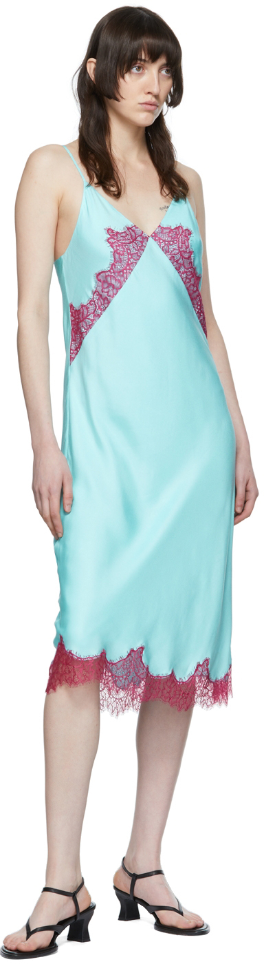 Rag & Bone Blue Logan Midi Dress In Bright Blue | ModeSens