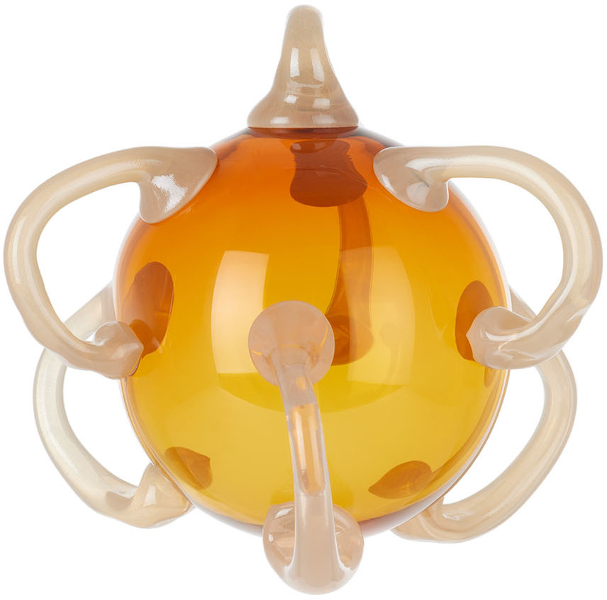 Orange & Gold Loop Ornament by Sticky Glass | SSENSE UK