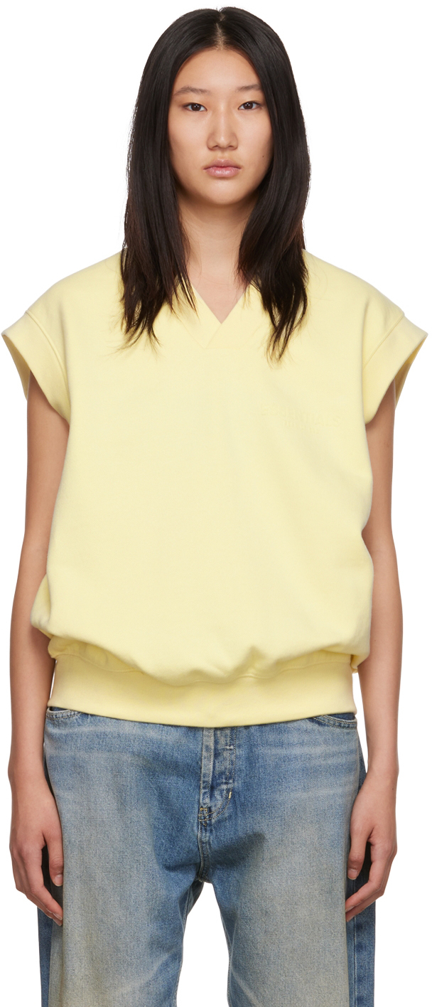 Yellow V-Neck Vest by Fear of God ESSENTIALS on Sale