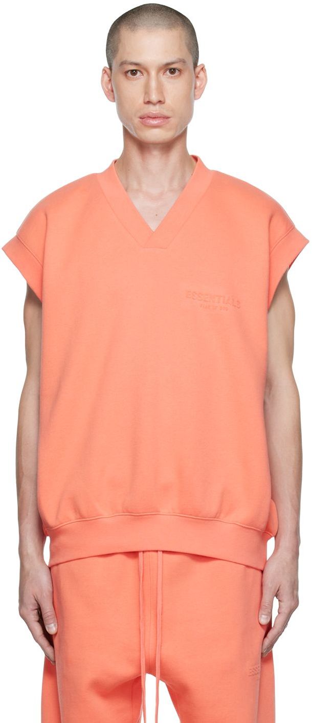 Pink V-Neck Vest by Fear of God ESSENTIALS on Sale