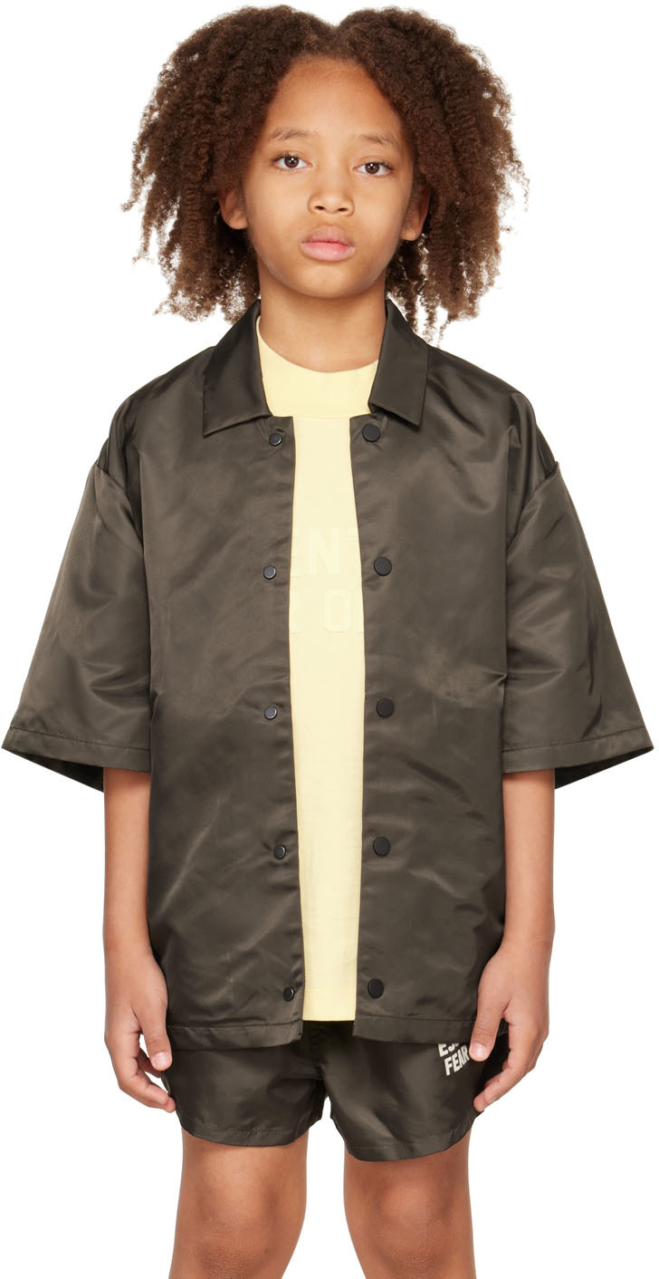 Kids Gray Nylon Shirt by Fear of God ESSENTIALS | SSENSE