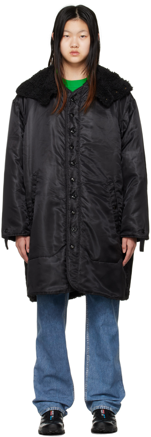 Black Liner Coat by Engineered Garments on Sale