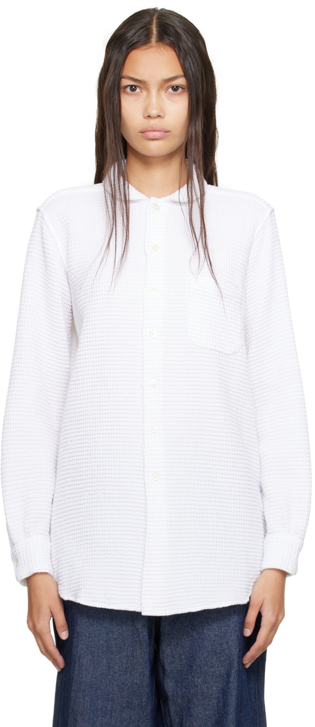 Engineered Garments: Chemise blanche à col rond | SSENSE France