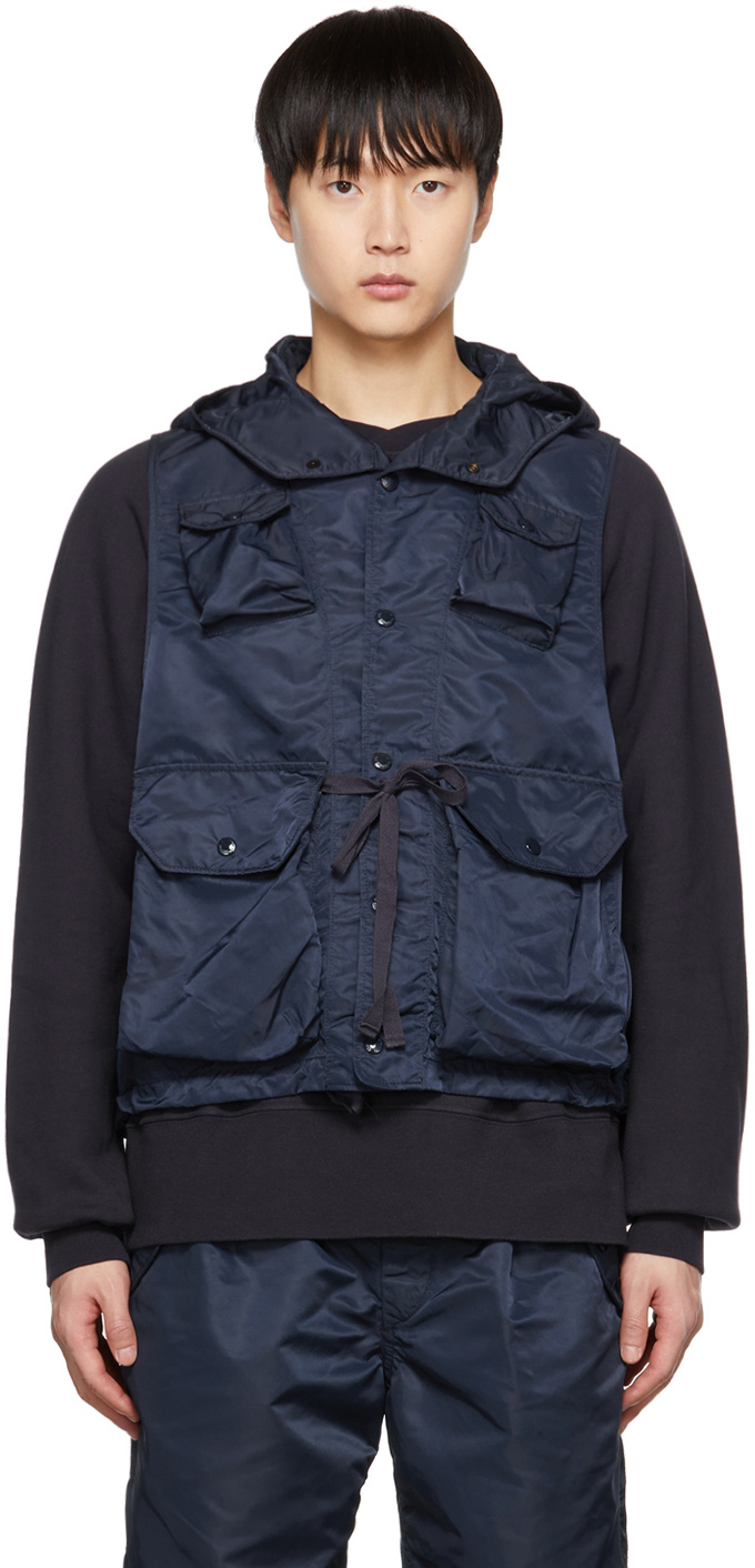 Navy Field Vest by Engineered Garments on Sale