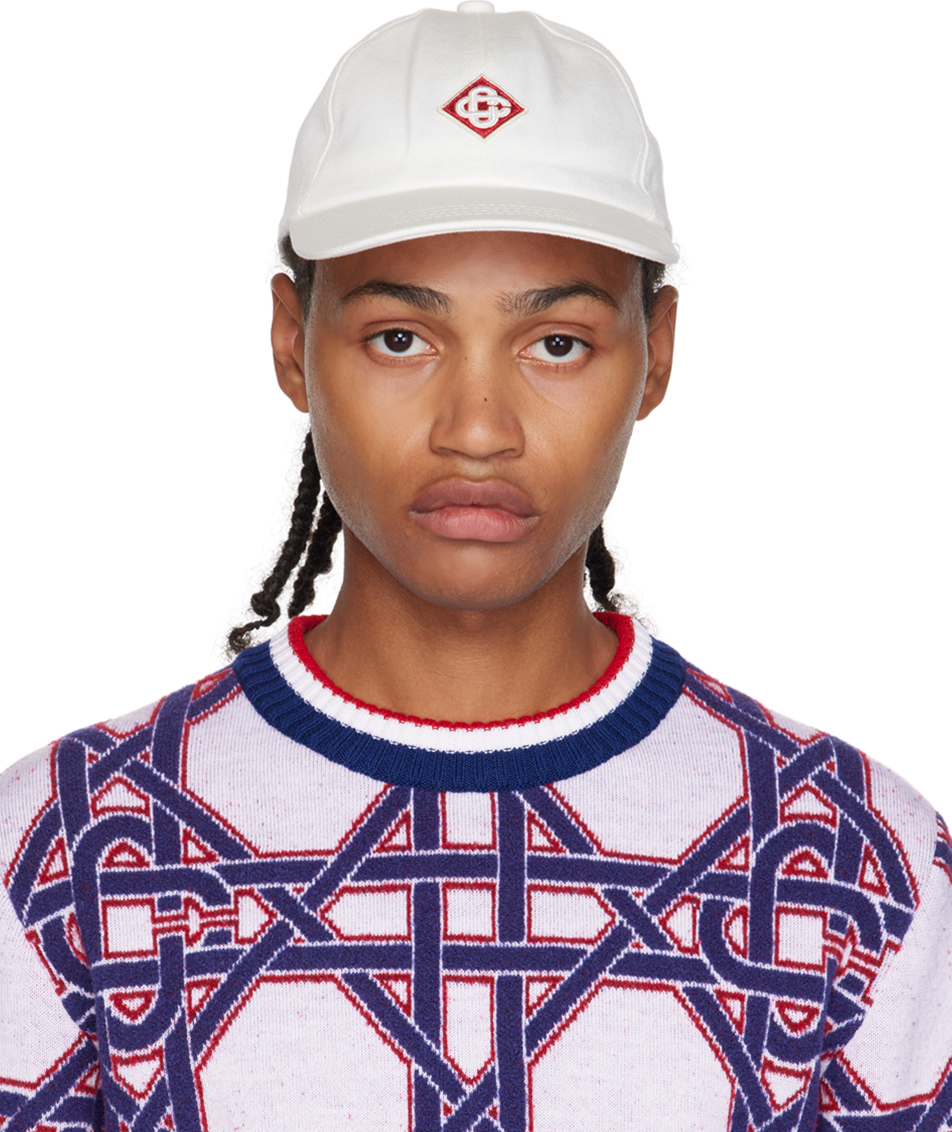 Casablanca: White Logo Cap | SSENSE Canada