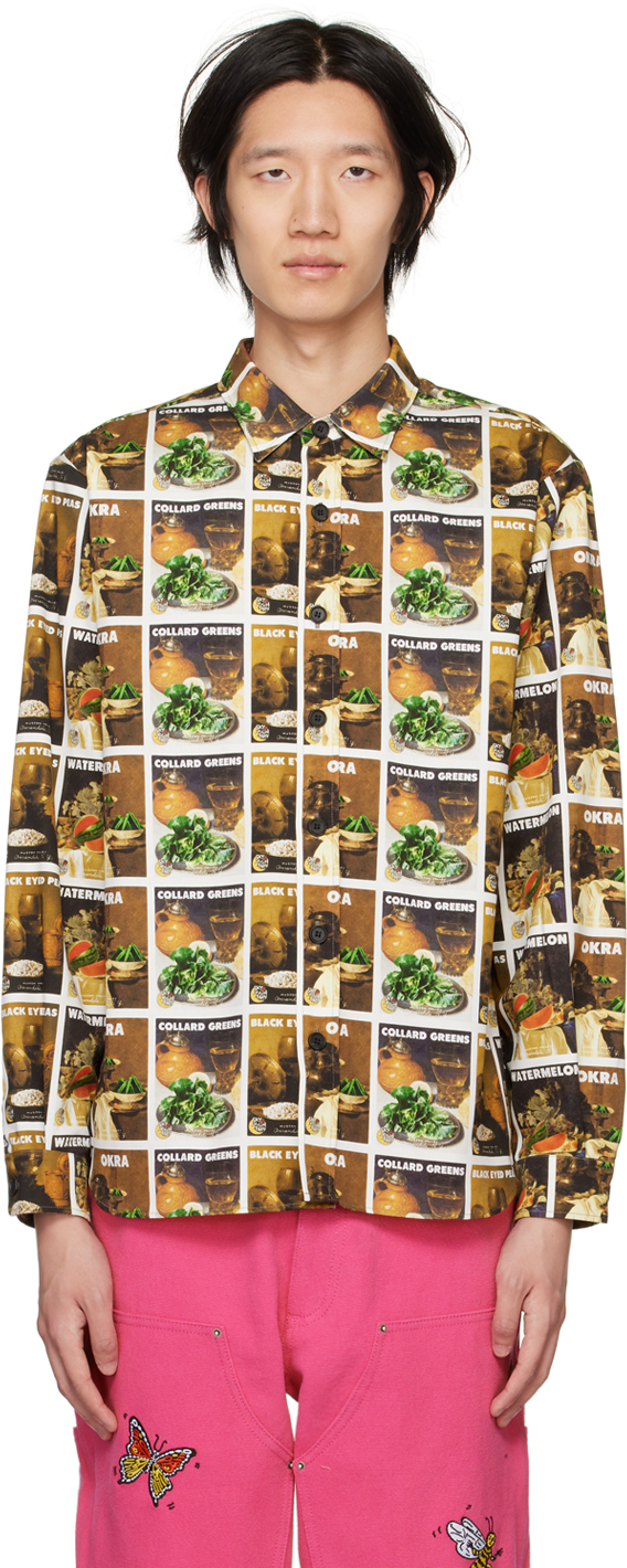 Sky High Farm Workwear: Multicolor Denim Tears Edition Shirt | SSENSE UK