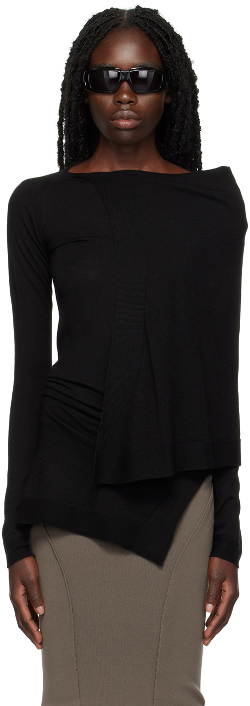 Rick Owens: Pull noir à panneau | SSENSE France