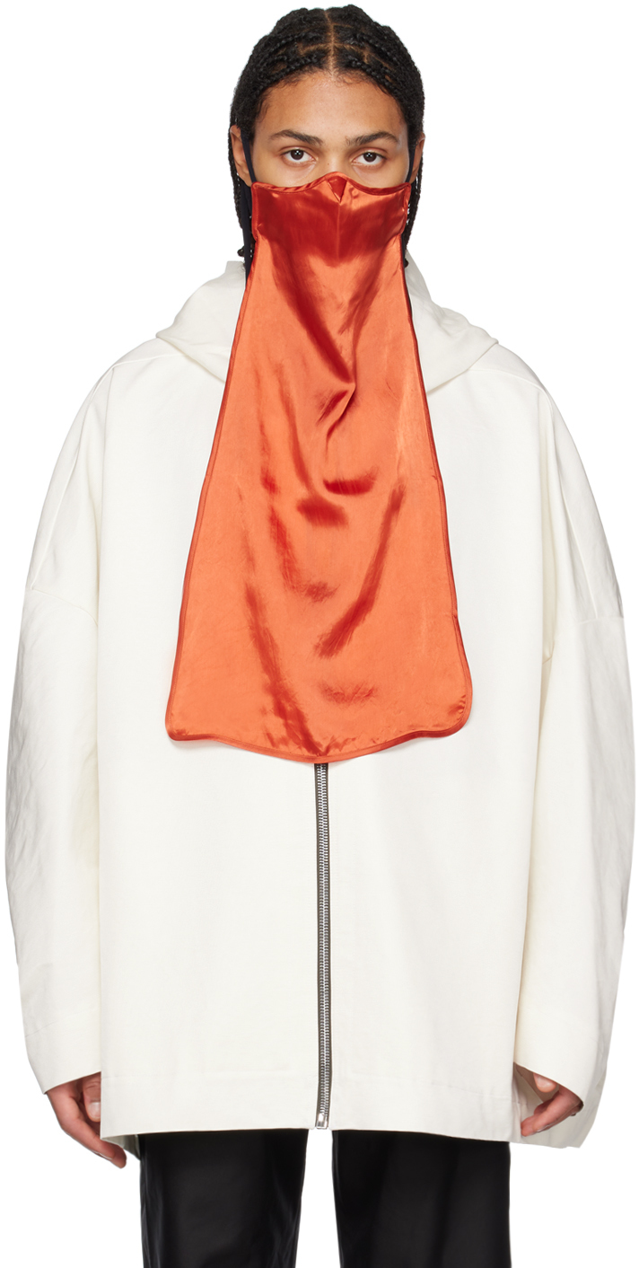 Rick Owens: Orange Long Face Mask | SSENSE Canada