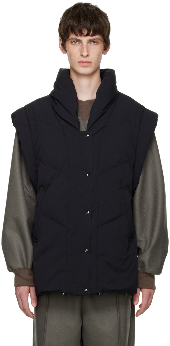 Rito Structure Black Shawl Collar Vest | ModeSens