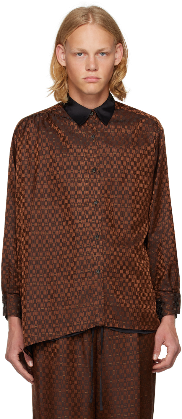 rito structure: Brown Reversible Shirt | SSENSE