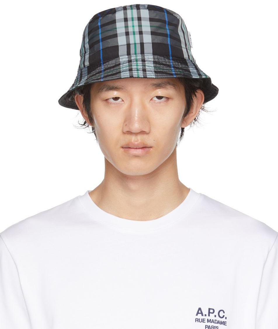Gray & Black Reversible Mark Bucket Hat by A.P.C. on Sale