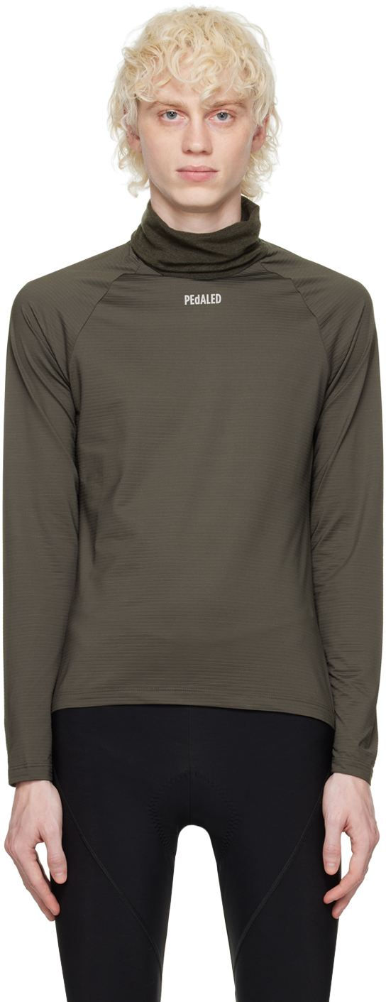 Gray Thermo Base Layer Turtleneck By Pedaled On Sale