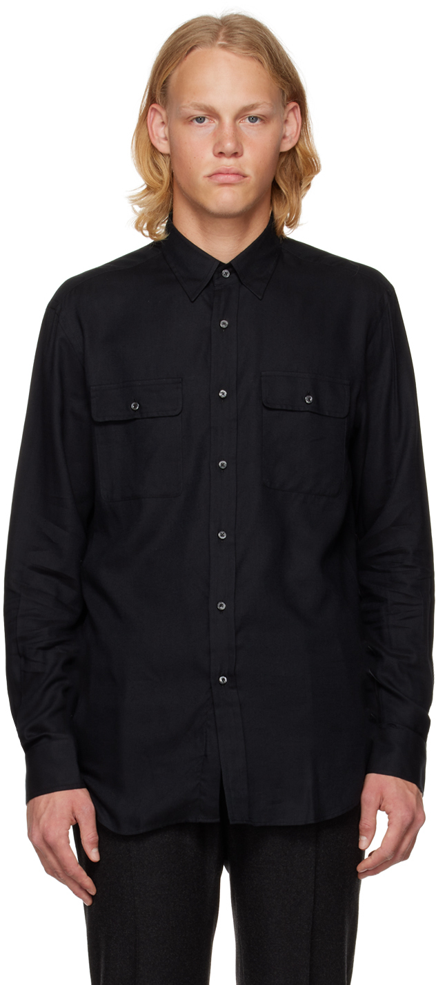 Black Cooper Shirt by Ralph Lauren Purple Label on Sale