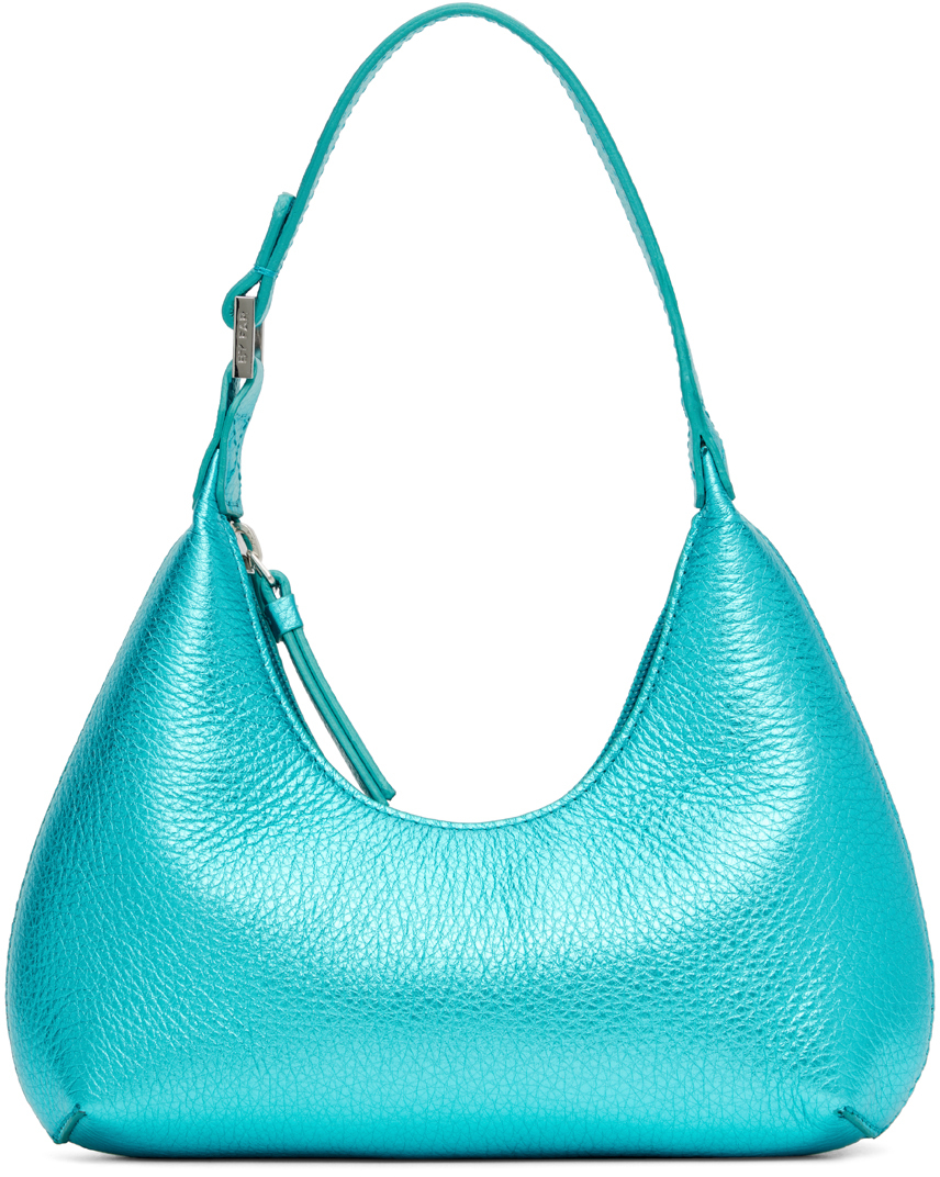 BY FAR: Blue Baby Amber Shoulder Bag | SSENSE UK