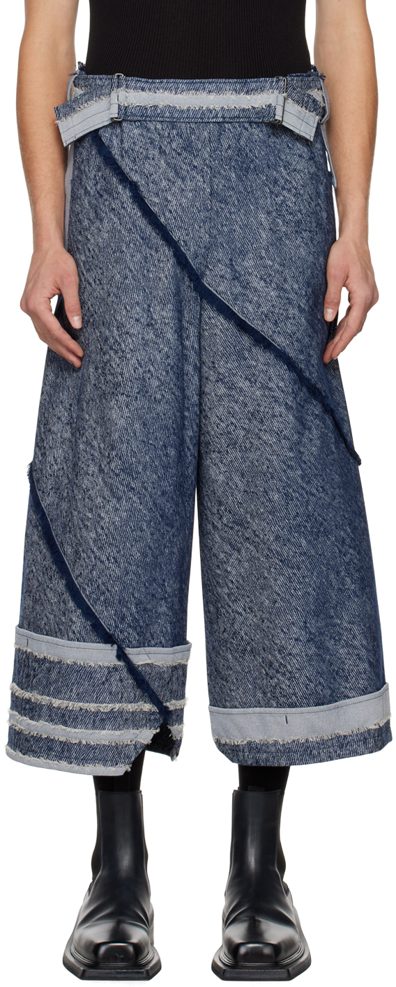 132 5. ISSEY MIYAKE: Blue Rolled Jeans | SSENSE Canada