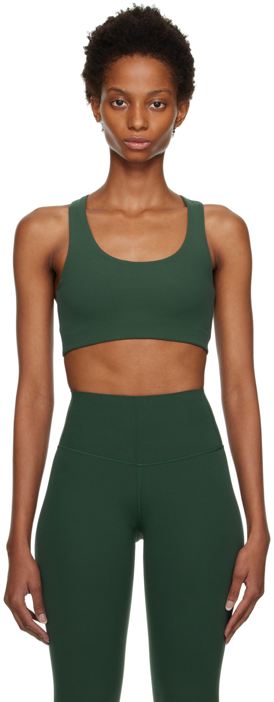 Splits59: Green Sara Airweight Sport Bra | SSENSE Canada