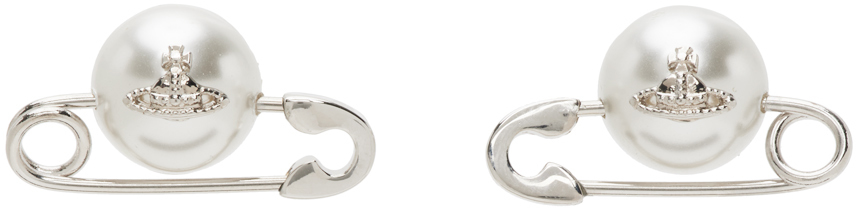 Vivienne Westwood: Silver Jordan Earrings | SSENSE UK