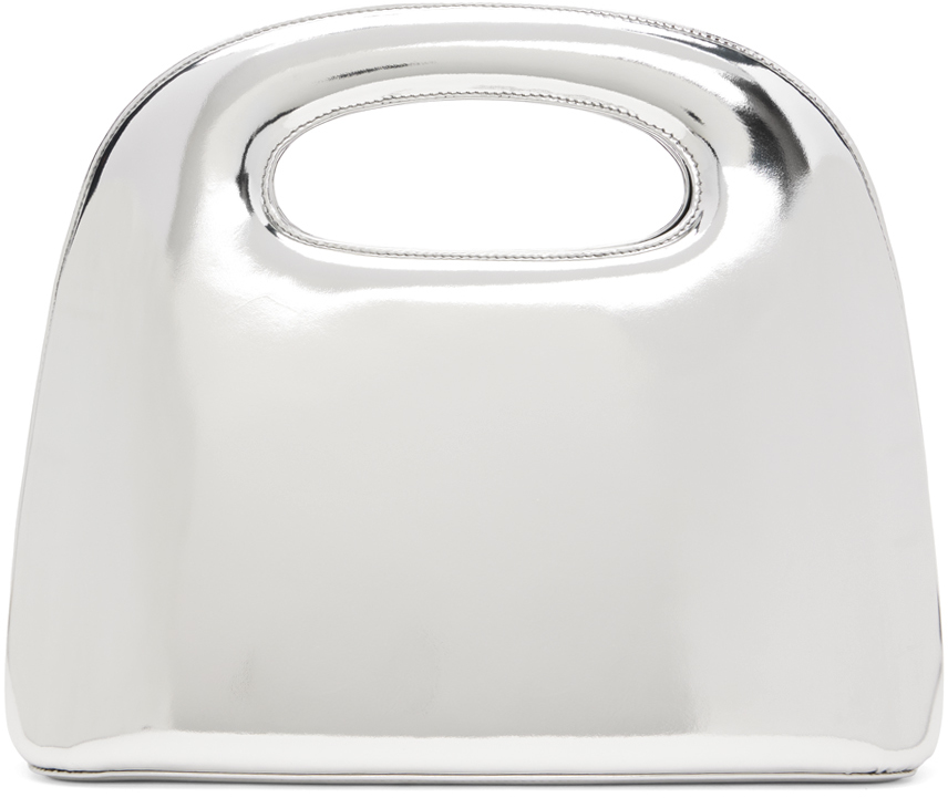 Silver Clam Tote by We11done on Sale