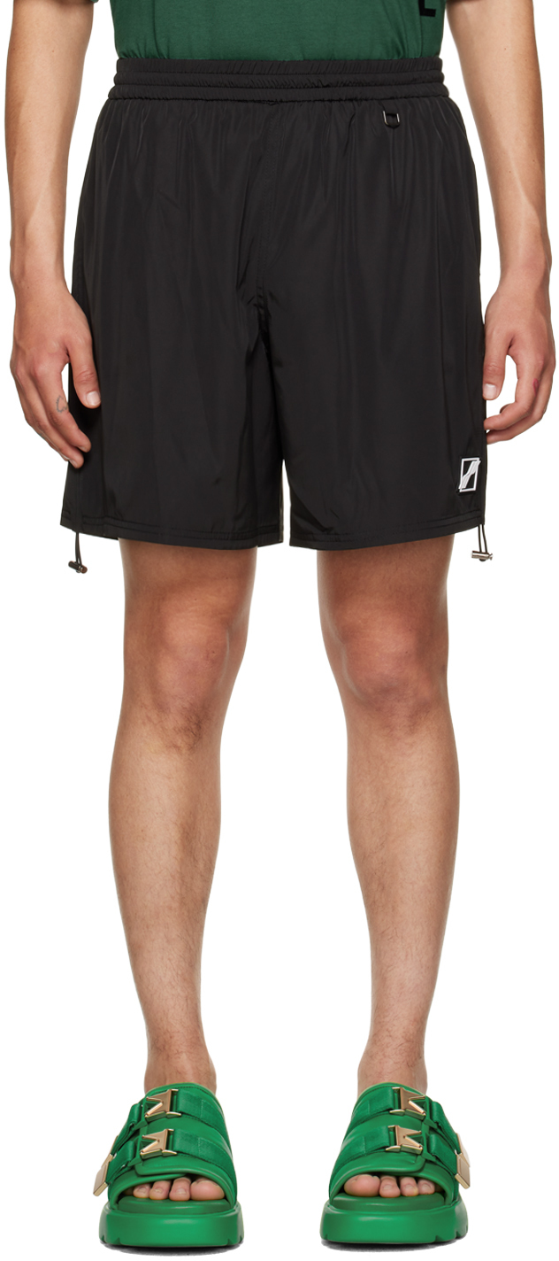 Black Basic String Shorts by We11done on Sale