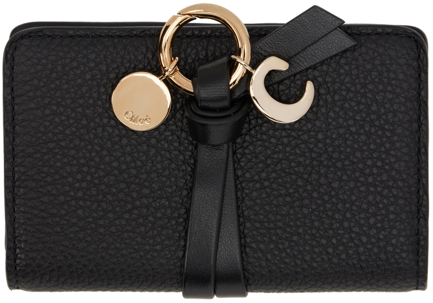 Chloé: Porte-cartes noir à ferrure à logo | SSENSE France